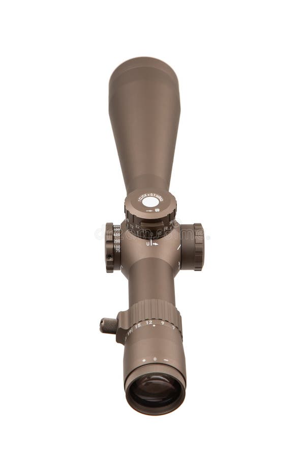 A Top-tier Rifle Scope with a Matte Brown Finish, Adjustable Turrets ...