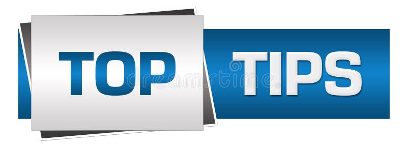 Top Tips Blue Grey Horizontal Stock Illustration - Illustration of ...