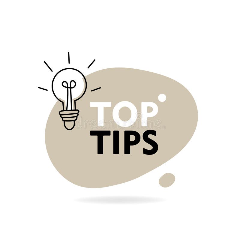 Top Tips Geometric Message Bubble with Light Bulb Emblem. Logo Design ...