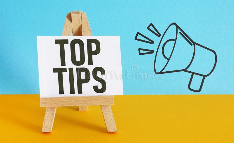 Top Tips are Shown Using the Text Stock Photo - Image of support ...