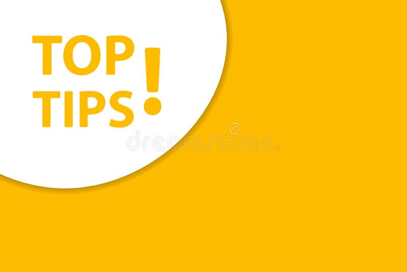 Top Tips Speech Bubble Banner Vector with Copy Space for Business ...