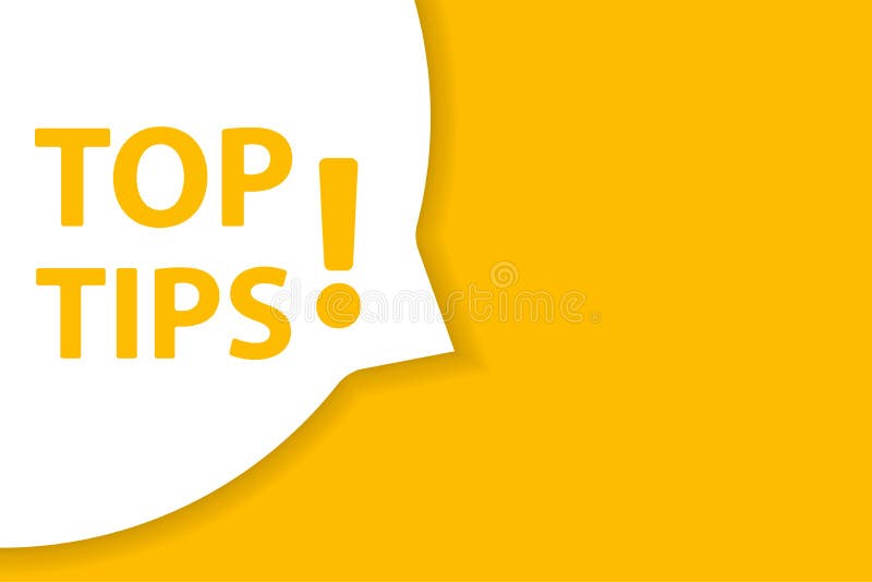 Top Tips Speech Bubble Banner Vector with Copy Space for Business ...