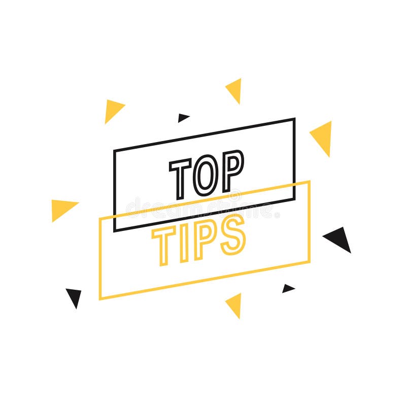 Top Tips Speech Bubble. Vector Stock Vector - Illustration of drawn ...