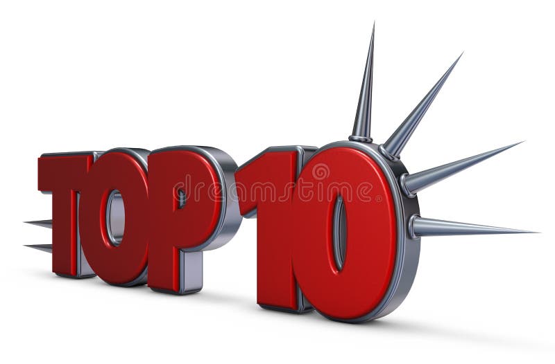 Top 10 stock illustration. Illustration of spikes, trophy - 105258877