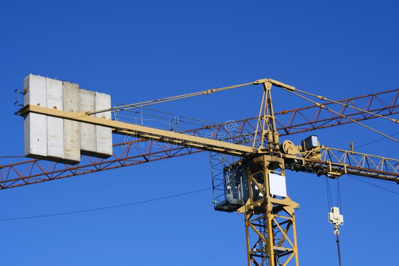 Top of tower crane stock image. Image of site, reinforced - 3182553