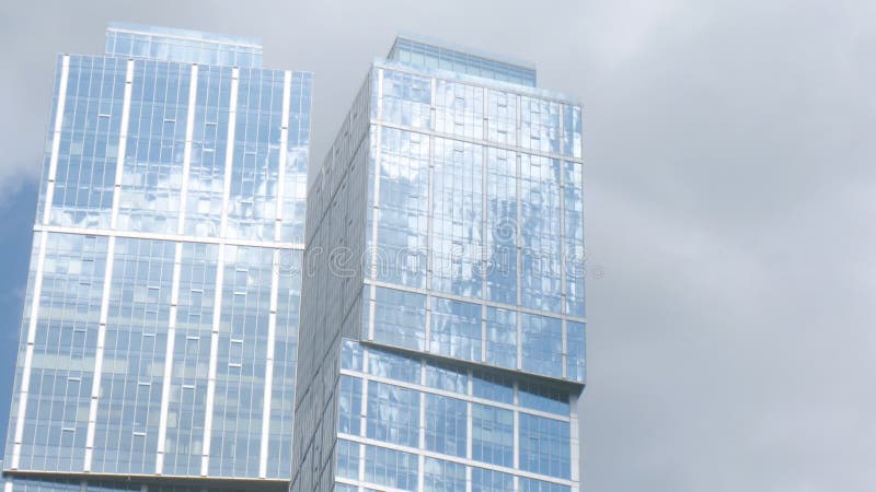 Top of Two Building Complex with Clouds, Stock Footage - Video of ...