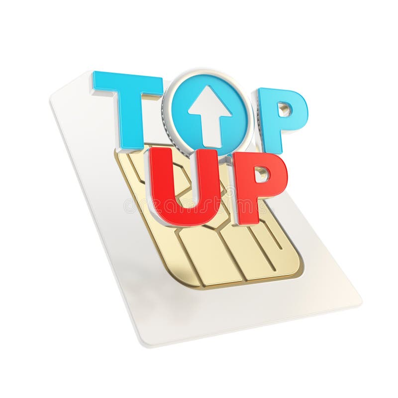 Top-up Emblem Icon Over Smart Mobile Phone Concept Stock Illustration ...
