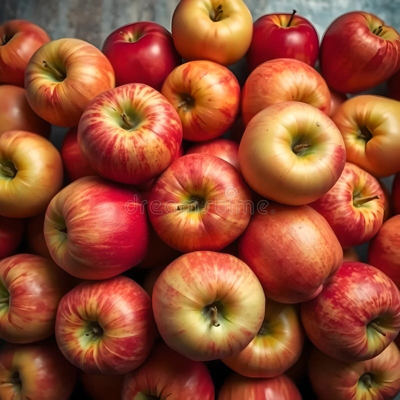 Top Up View Many Apples As Background Stock Illustration - Illustration ...