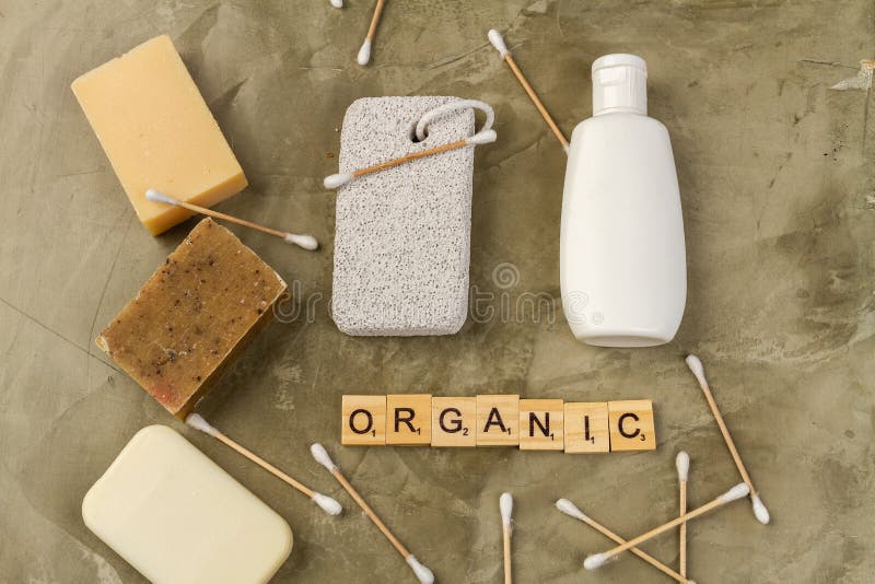 Top View Accessories for Bath and Spa. Stock Photo - Image of body ...