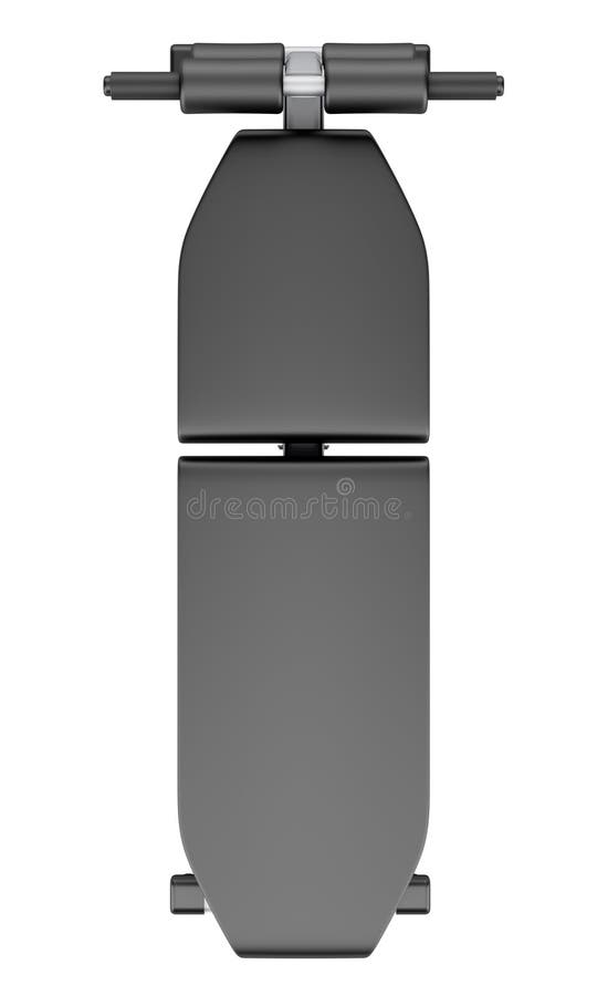 Top View of Gym Adjustable Weight Bench with Barbell Stock Illustration ...