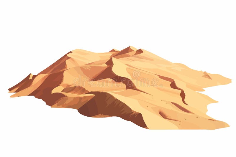 Top View Aerial Shot of Desert Isolated Vector Style Stock Vector ...
