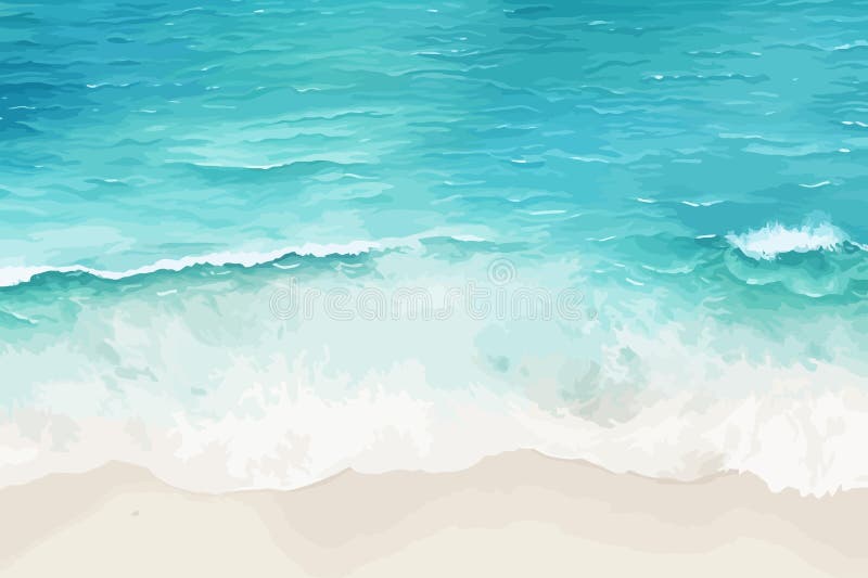 Top View Aerial Shot of Ocean Vector Flat Isolated Illustration Stock ...