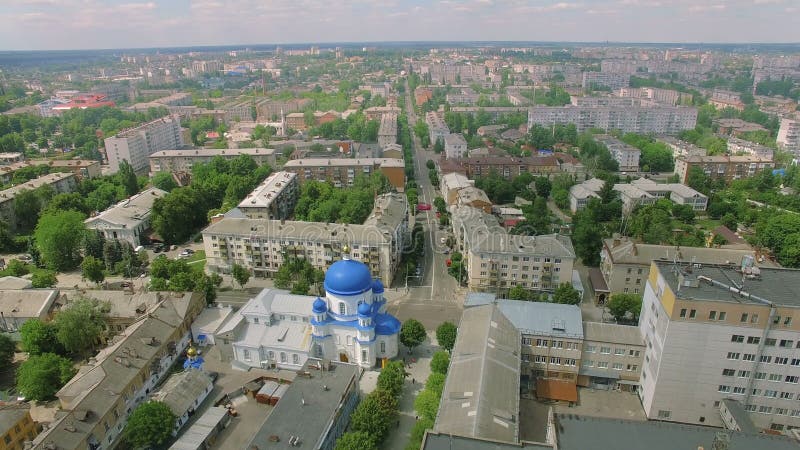 Top View Aerial Video of Weak Infrastructure City with Transportation ...