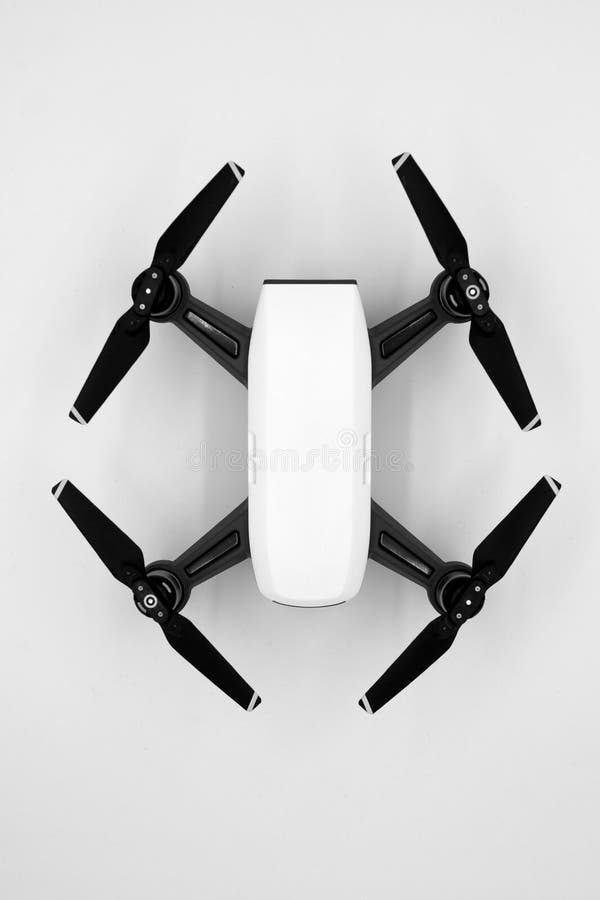 White drone quadcopter. stock photo. Image of white - 106155476