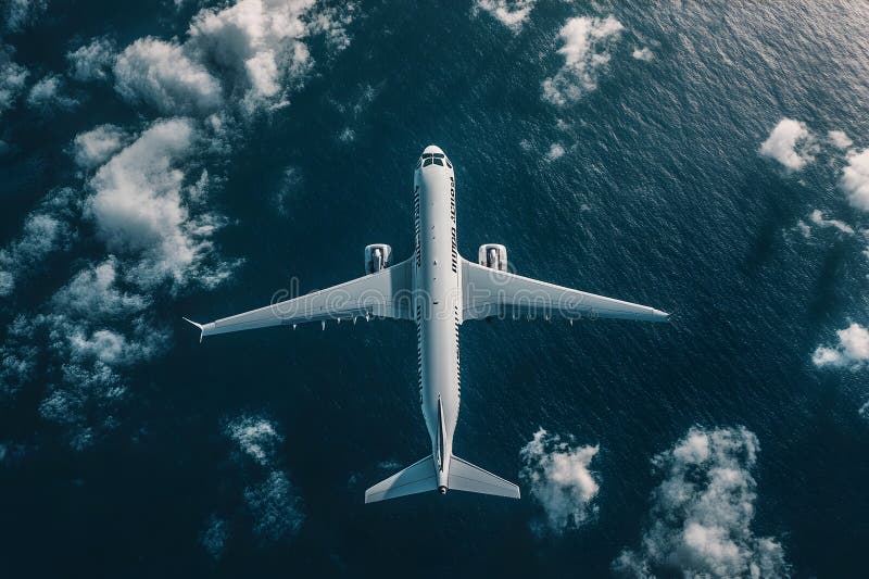 Top View of an Aircraft in the Air Stock Image - Image of plane, open ...