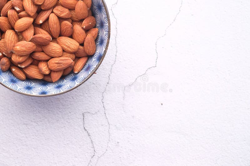 Top View of Almond in a Bowl on Table Stock Photo - Image of ingredient ...