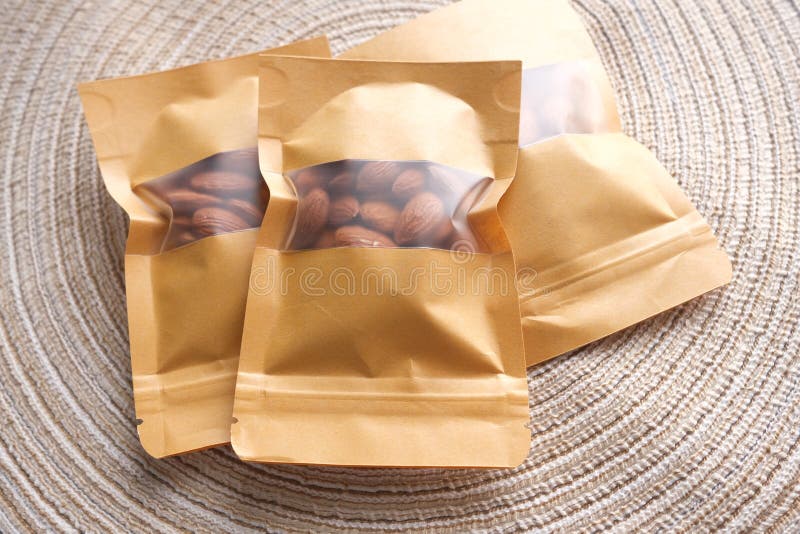 Top View of Almond Nuts in a Packet Stock Photo - Image of vegan ...