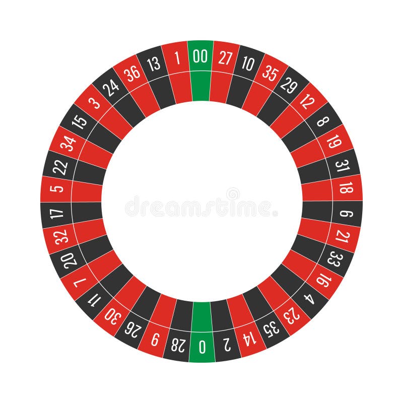 American Roulette Wheel with Double Zero Layout Stock Vector ...