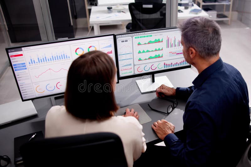 Performance Analytics Dashboard Tech on PC Screen Stock Image - Image ...