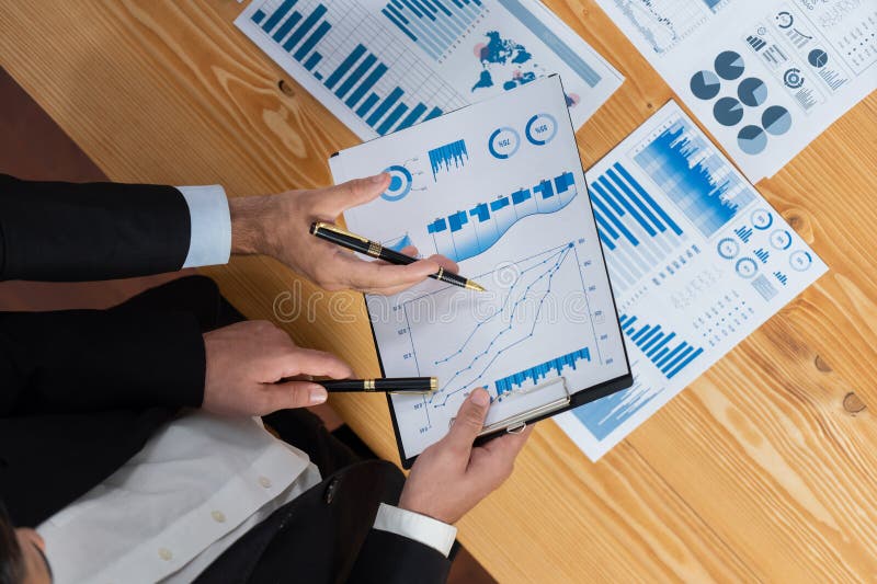 Top View Analyst Team Working on Dashboard Paper on Table. Fervent Stock Photo - Image of ...