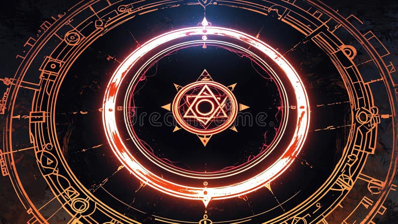 Top View of an Ancient Alchemy Magic Circle with White Ai Generated ...