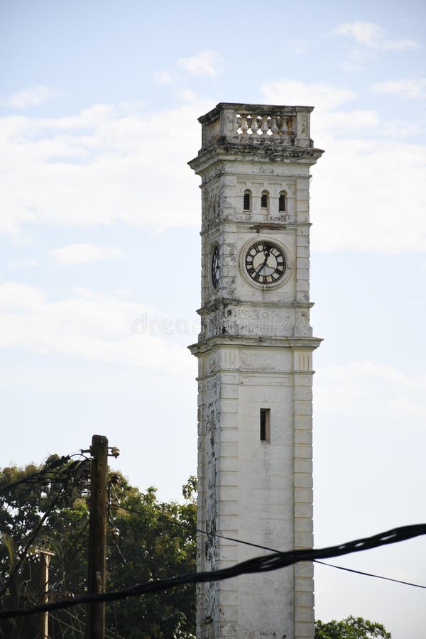 Top View of an Ancient Dutch Clock Tower Stock Image - Image of ancient ...
