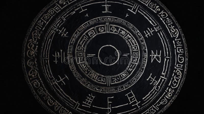 Top View of an Ancient Runic Magic Circle with White L Ai Generated ...