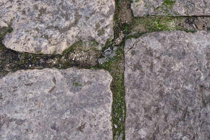 Top View of Ancient Stone Pavement Stock Photo - Image of outdoor ...