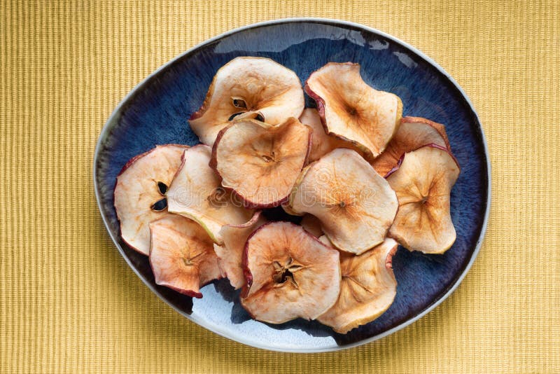 Top View of Apple Chips stock image. Image of thin, sliced - 231747073