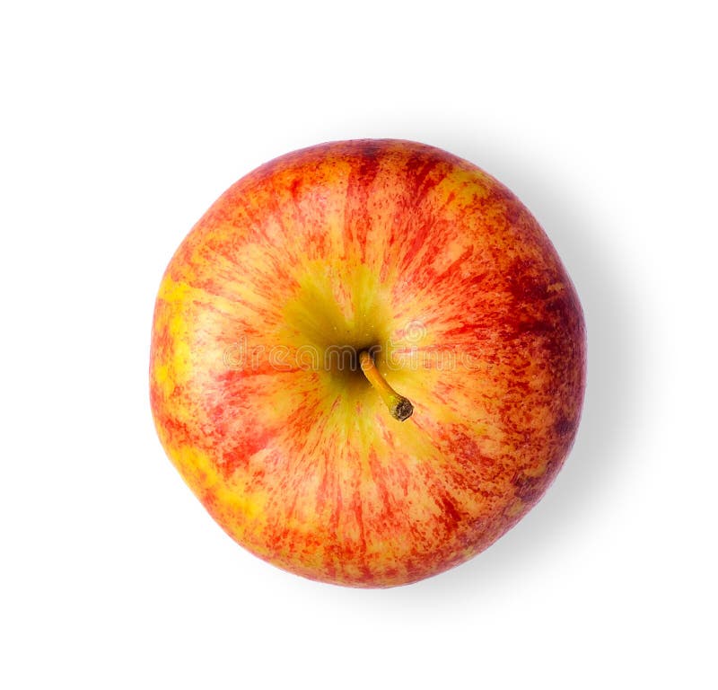 Red Apple Top View Isolated on White Clipping Path Stock Image - Image of isolated, fruit: 159908515
