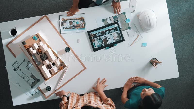 Smart Engineer Team Working Together To Planning Building Construction. AIG49. Stock Photo ...