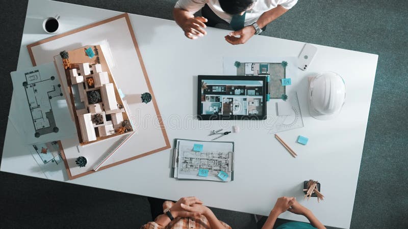 Smart Engineer Team Working Together To Planning Building Construction. AIG49. Stock Photo ...