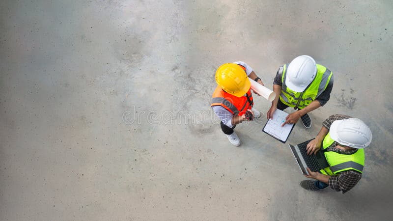 Top View of Architects Engineer are Working Stock Photo - Image of ...