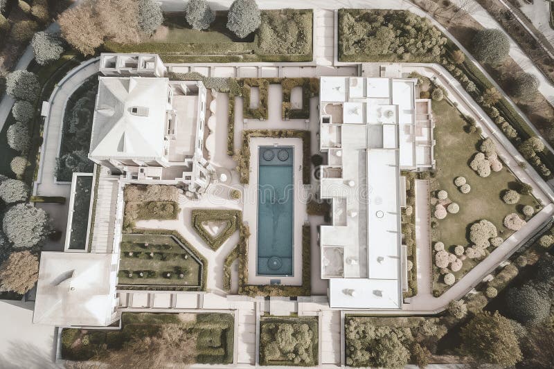 Top View Architecture Plan Blueprint in Modern Office - Ai Generated ...