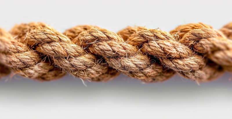 Top View of Arranged Nautical Rope Isolated on White - AI Generated ...