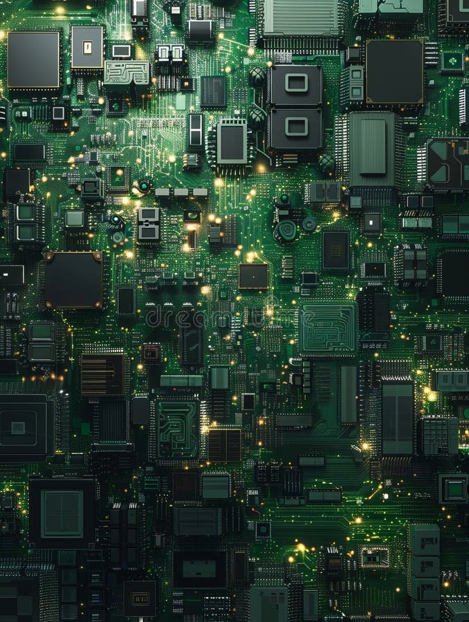 Top View, Artificial General Intelligence As a Super Computer Made Up ...