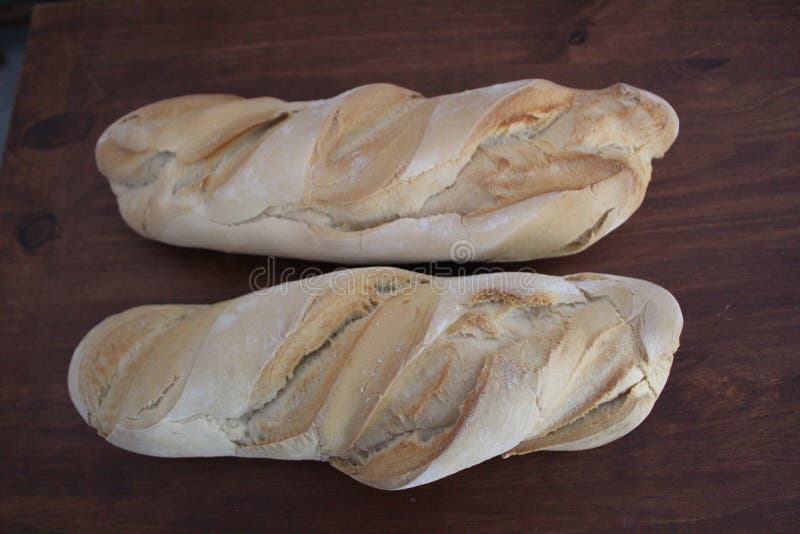 Top View of Artisan Bread Prepared for Breakfast on a Wooden Table ...