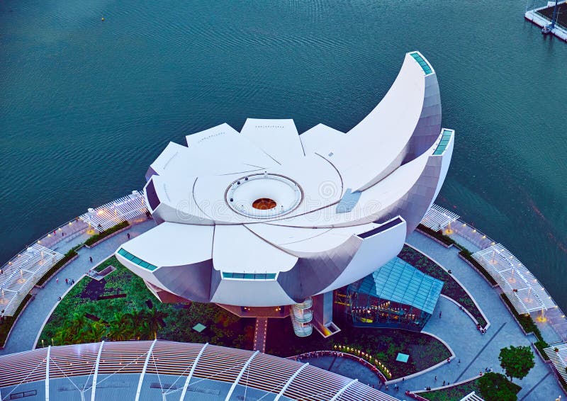 Top View of the ArtScience Museum in Singapore Editorial Stock Photo ...