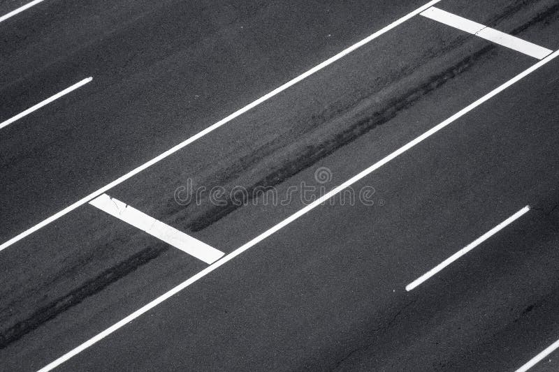 Top View of Asphalt Road with White Strips. Stock Photo - Image of ...