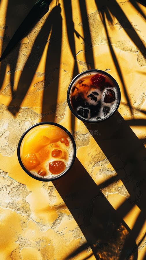 Top View of Assortment of Aesthetic Bubble Teas. Drink with Tapioca ...