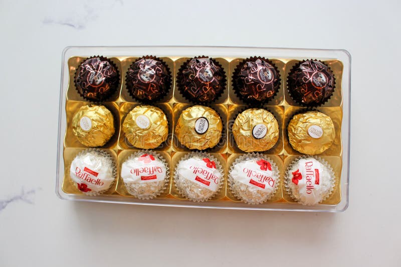 Top View of an Assortment of Chocolates in a Box Editorial Stock Photo ...