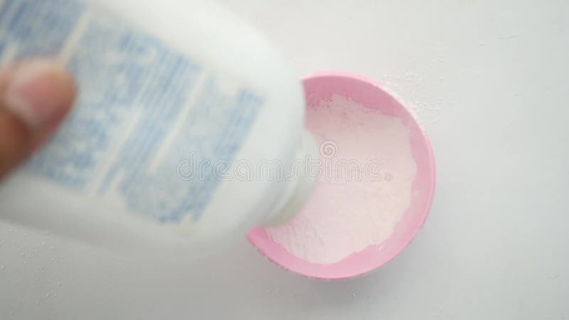 Top View of Baby Powder on White Background Stock Video - Video of ...