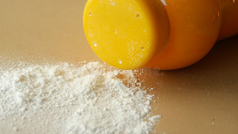 Top View of Baby Powder on White Background Stock Video - Video of ...