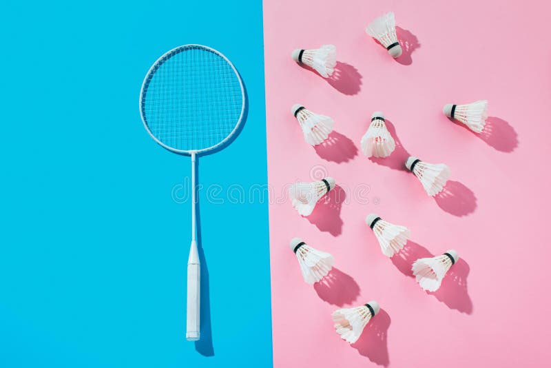 Top View of Badminton Equipment, Sunglasses and Cap Stock Image - Image ...
