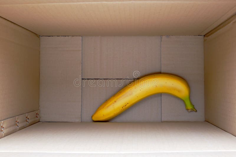 Top View of Banana in Deep Cardboard Box Stock Image - Image of deep ...