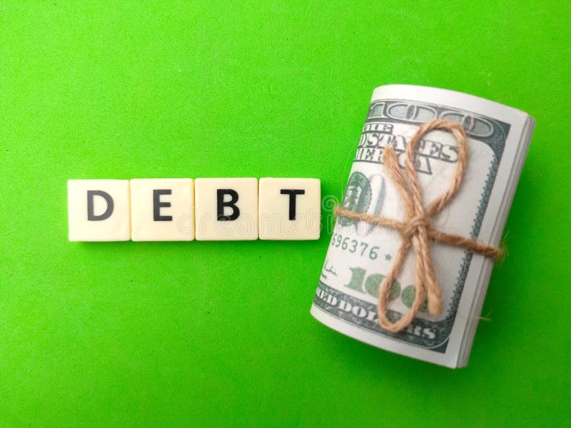 Top View Banknotes and Toys Word with Text DEBT Stock Image - Image of ...