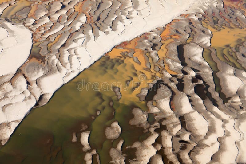 Top View of Bared the Sand River Bottom Stock Image - Image of lines ...
