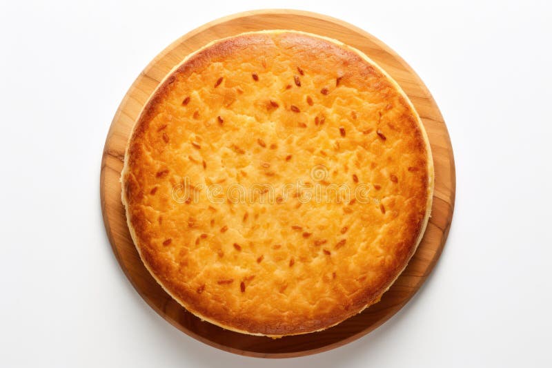 Top View, Basbousa on a Wooden Boardon White Background Stock ...