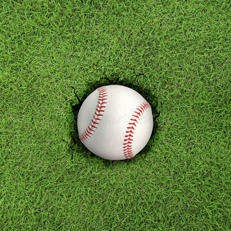 Top View, with a Baseball Ball in the Pit Stock Image - Image of ...