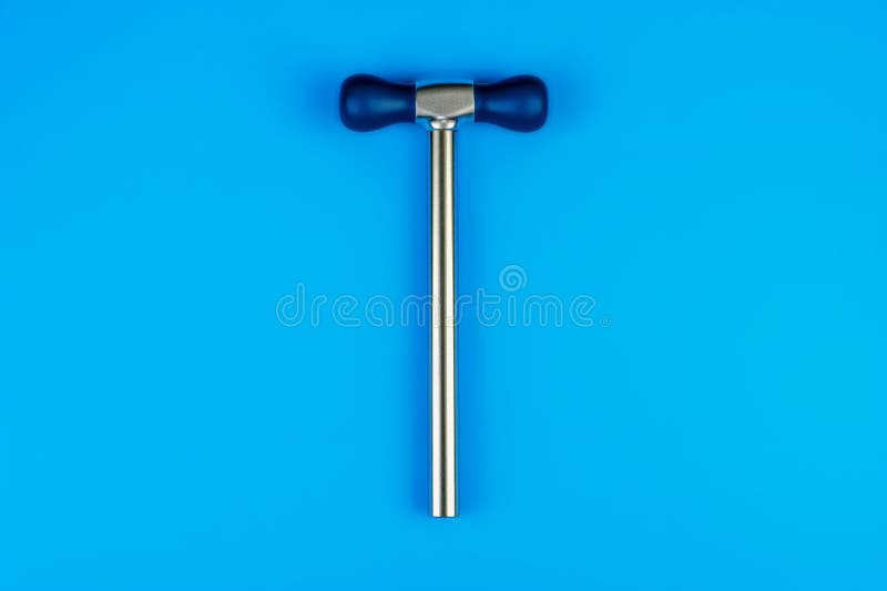 The Top View of a Baseball Bat that is Laying on a Blue Surface Stock ...